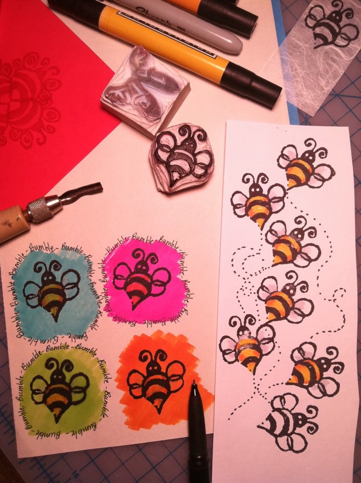 ERASER CARVED PRINTMAKING